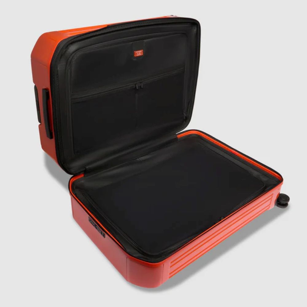 Piquadro Pq-Light Large Size Expandable Trolley With 4 Wheels In Polyc ...