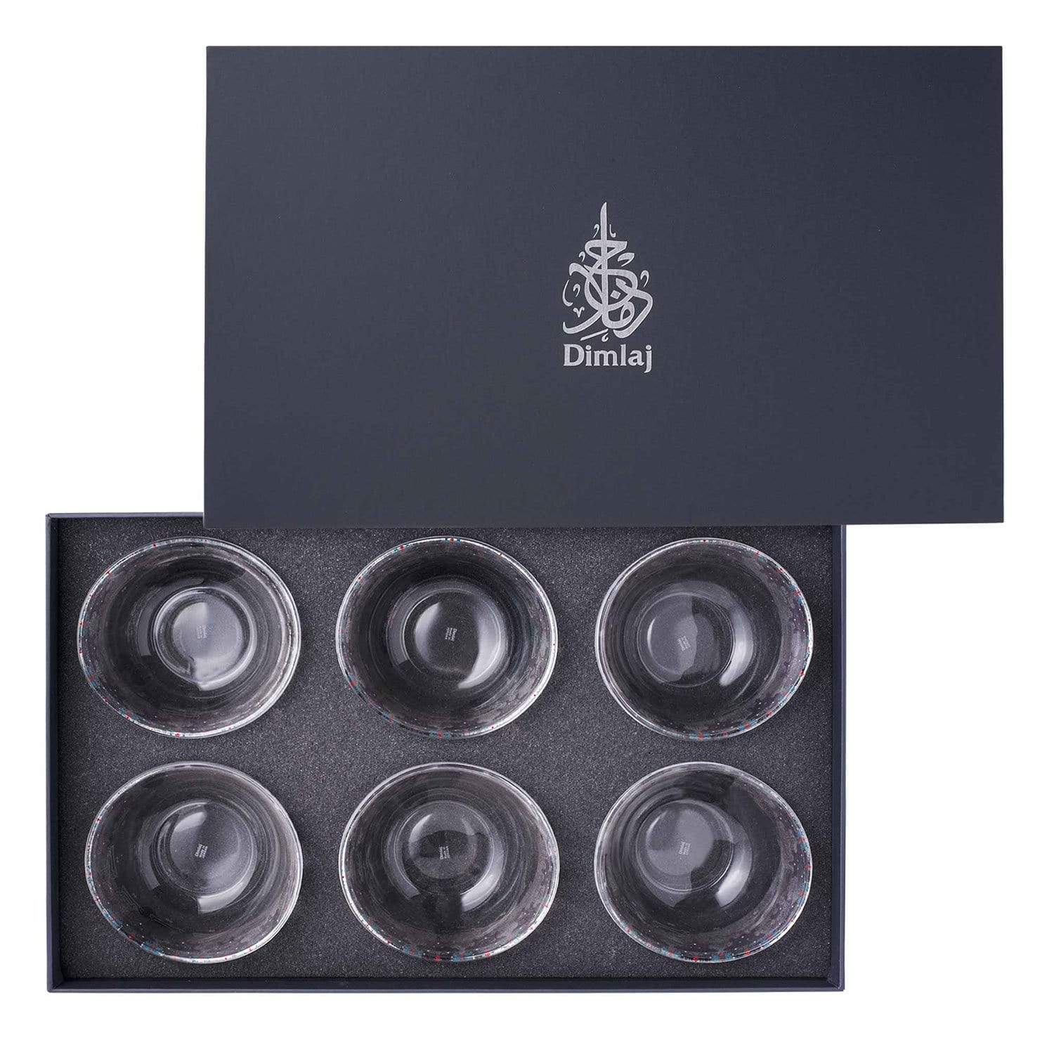 Dimlaj Suroor 6Pc Glass Bowl Platinum - 47009 – Jashanmal Kuwait