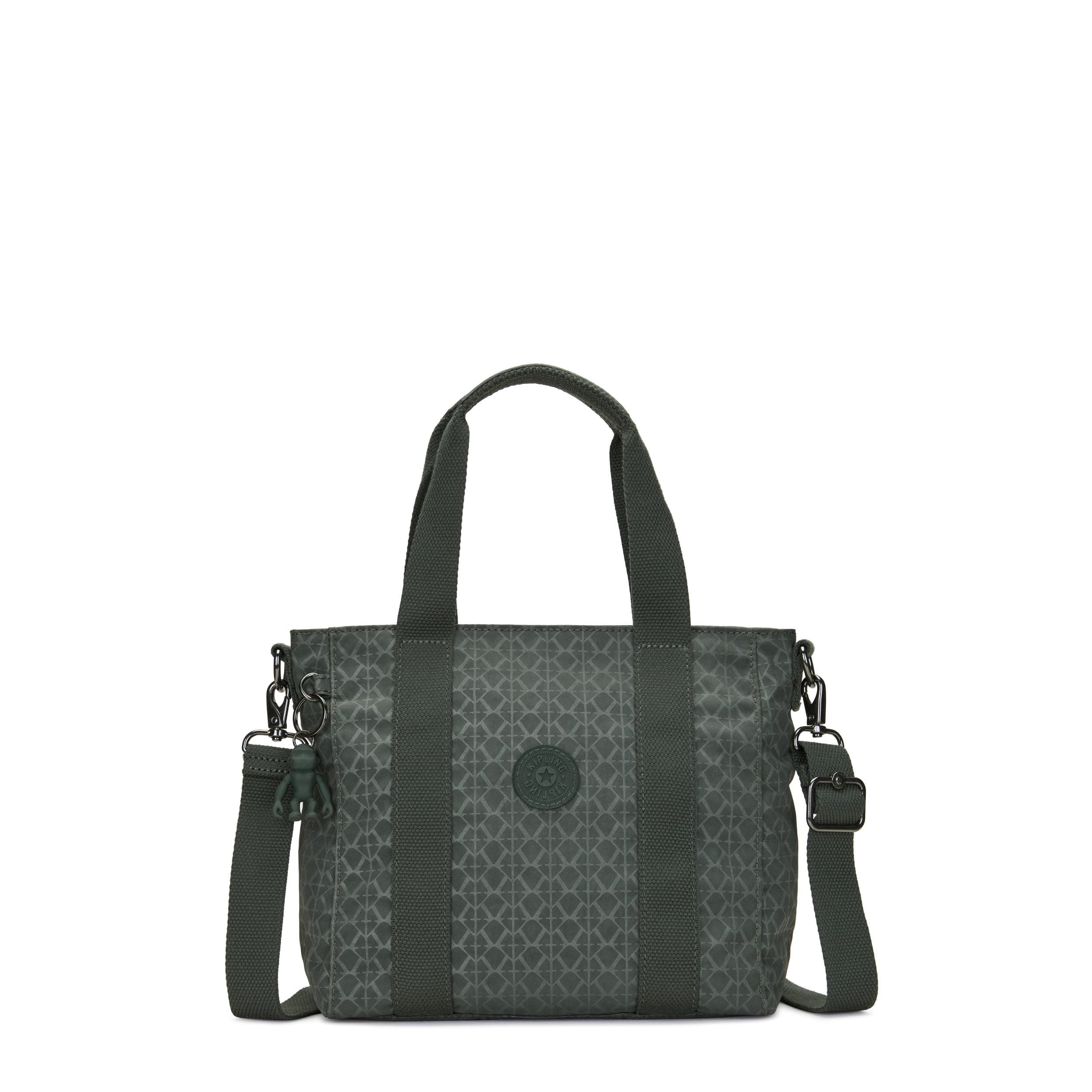 Kipling-Asseni Mini-Small Tote (With Removable Shoulderstrap)-Sign Gre ...