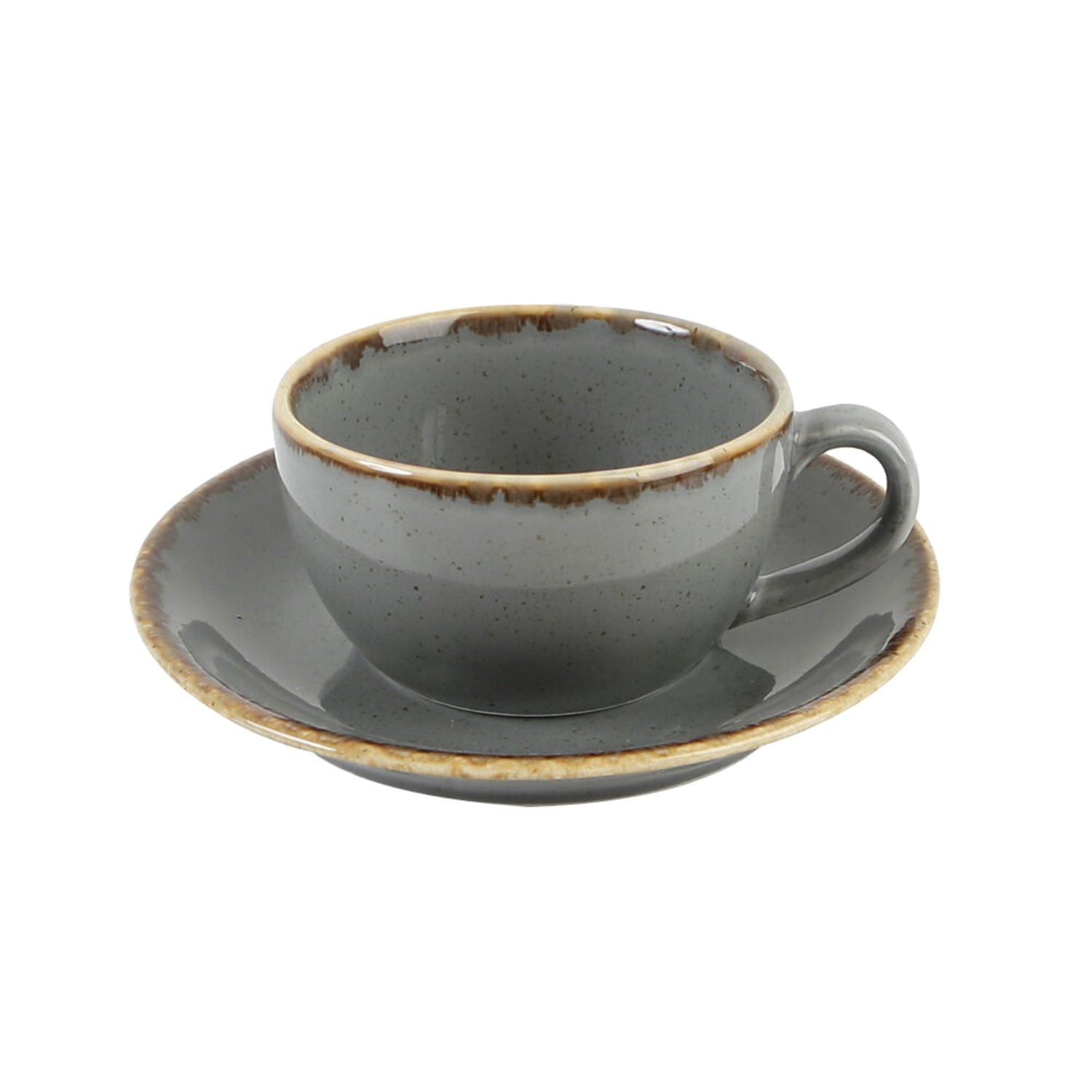 Seasons Dark Grey Tea Cup And Saucer - 04Alm002595 – Jashanmal Kuwait